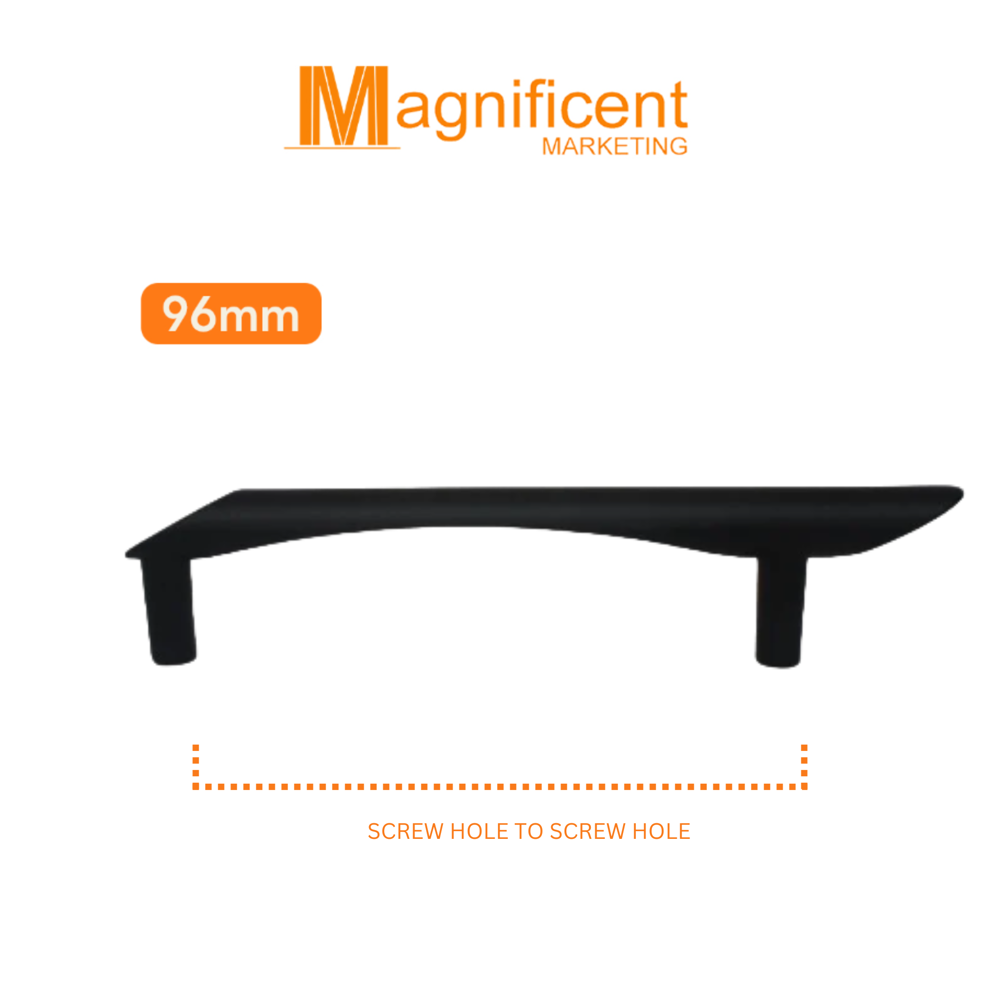 Clean Design Black Pull Handle - 404