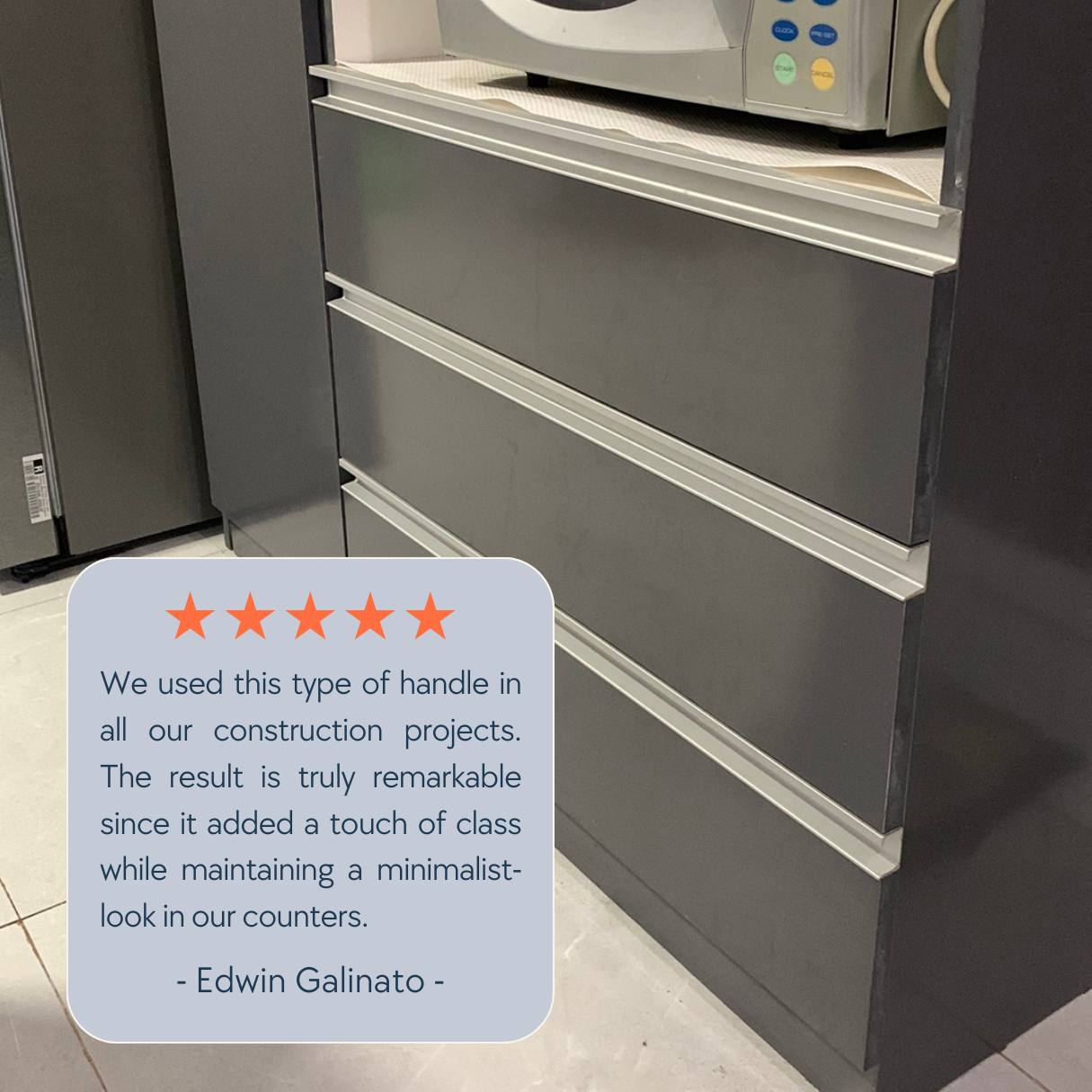 4035 C-Profile Aluminum Continuous Handle