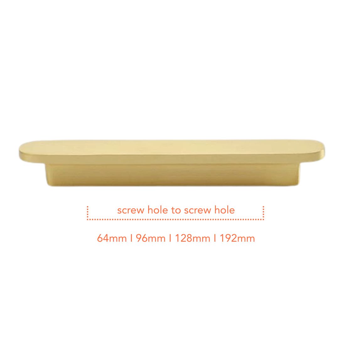 SG108 Matte Gold Cabinet Handle - Solid Brass