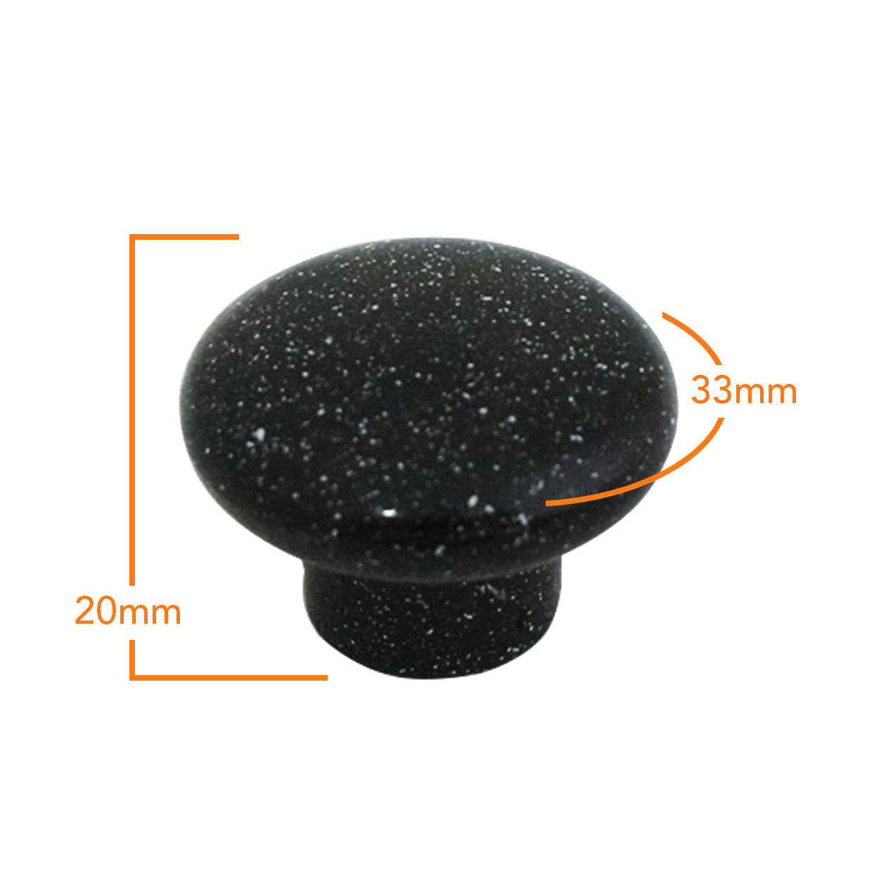 1200 Black Plastic Drawer Knob