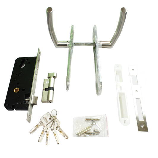 Corona Entrance Mortise Lockset with Round Backplate