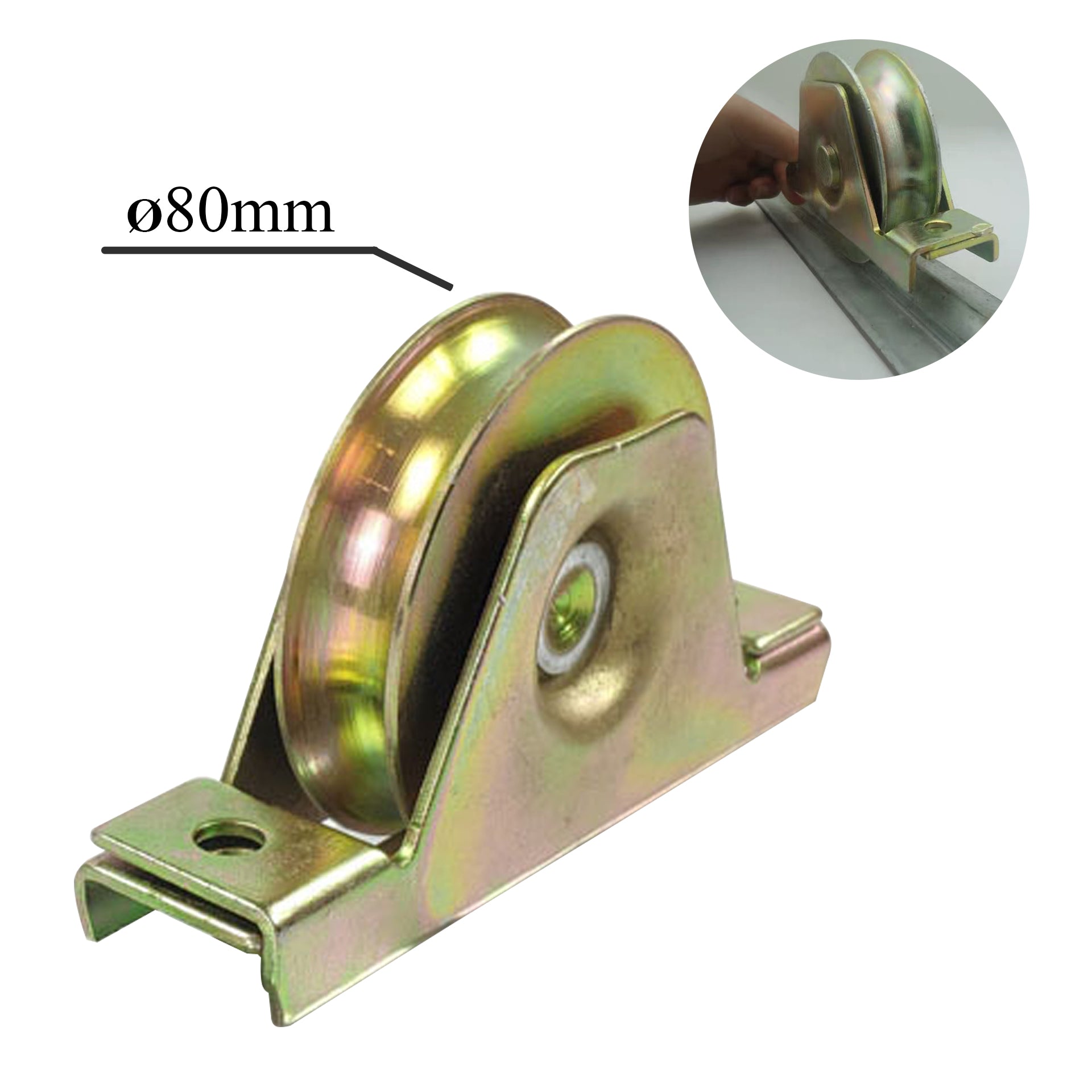 Groove Roller Wheels For Gate Heavy Duty Double Bearing Sliding Door