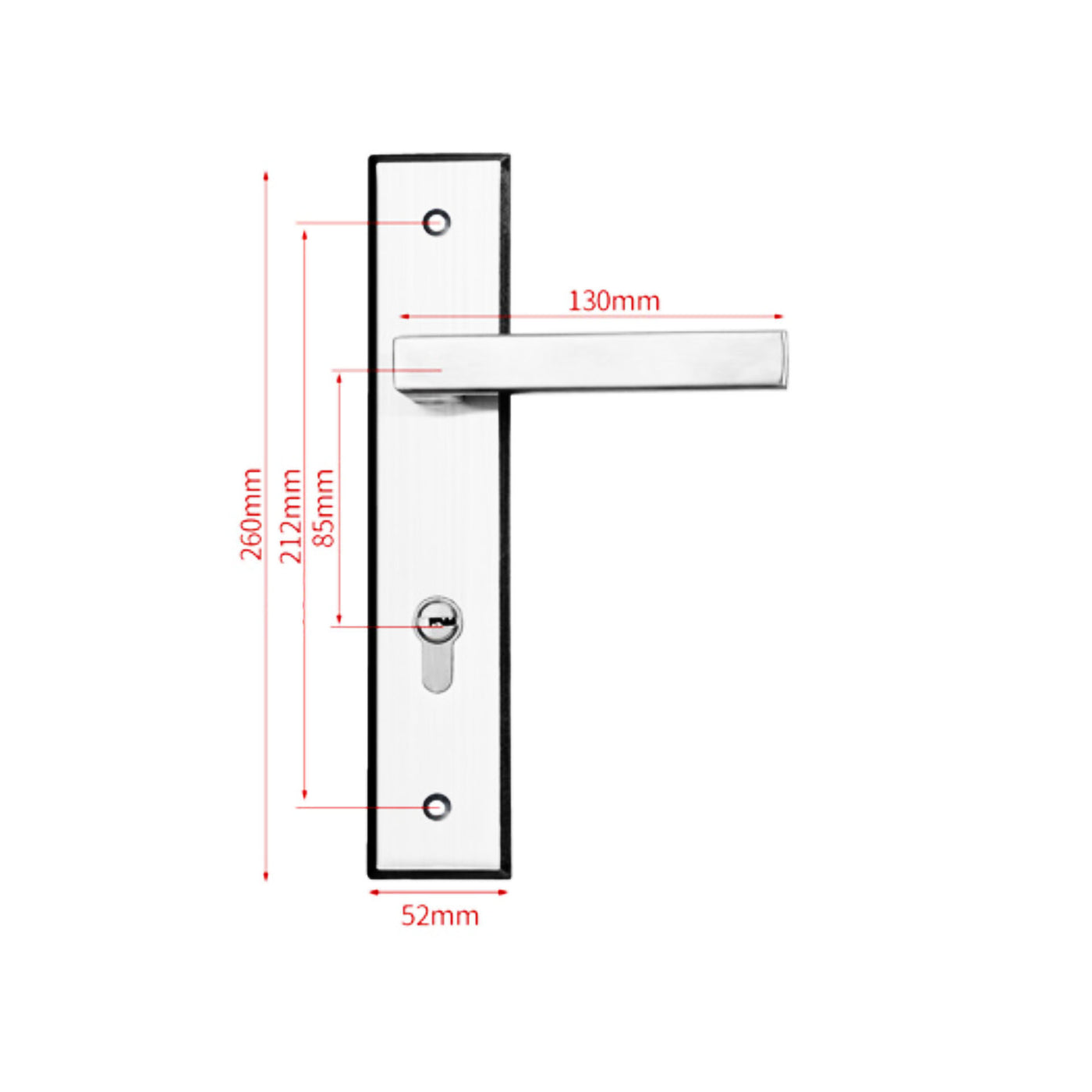Corona Entrance Mortise Lockset with Square Backplate