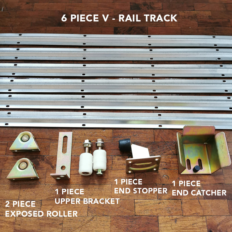 Sliding Gate V-Groove Hardware Set (50mm)
