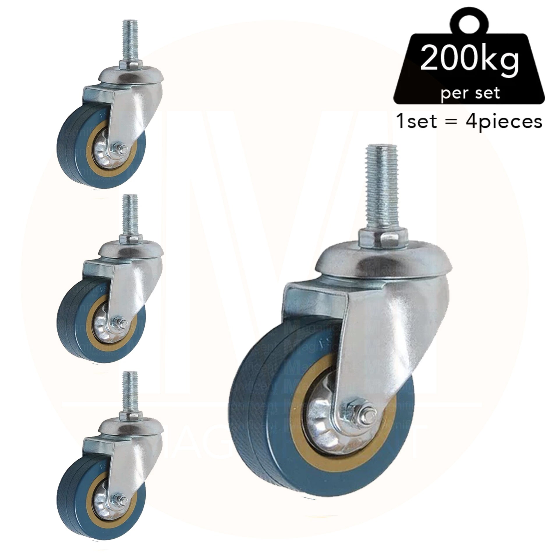 Screw Type Gray Rubber Caster for Sale Philippines