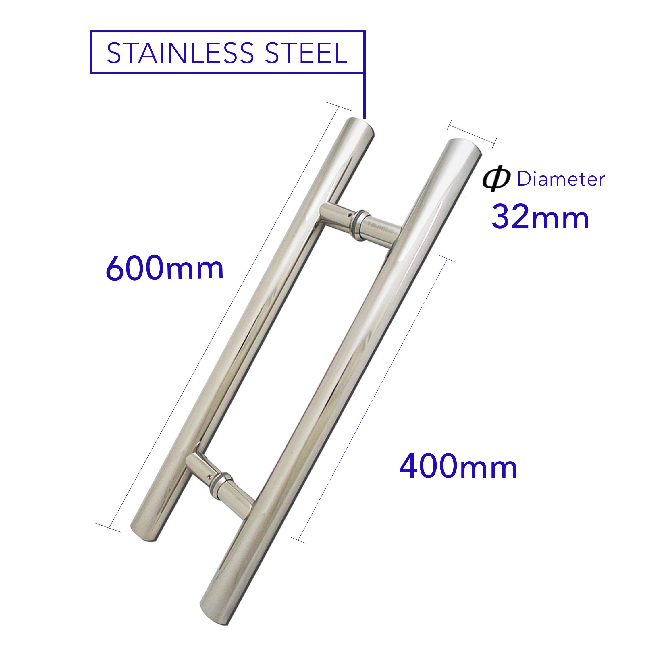 H109 H-Handle 24" 600MM Back to Back Modern Door Pull for Sale Philippines