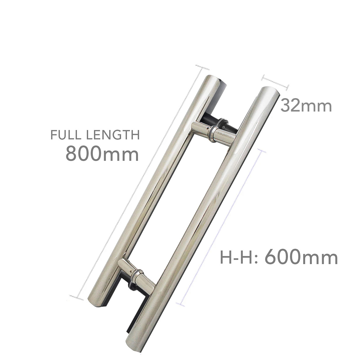 H109 H-Handle 32" 800MM Back to Back Modern Door Pull for Sale Philippines